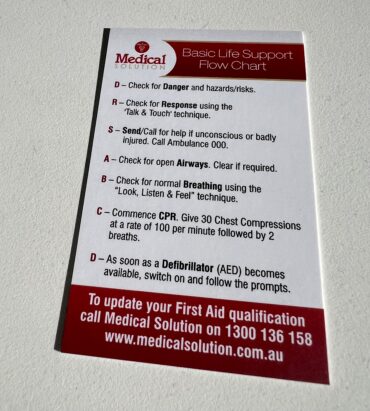 Basic Life Support Flow Chart Instruction Card>>Medical Solution