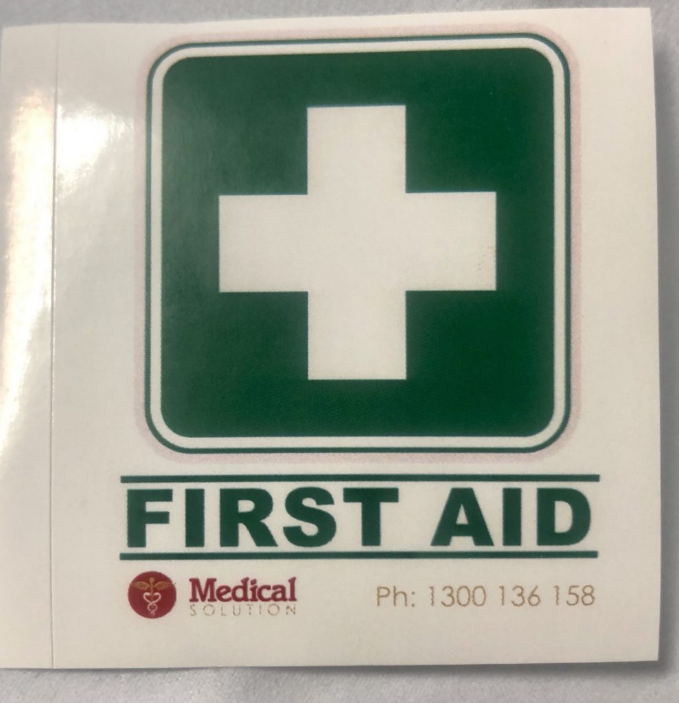 FIRST AID STICKER SMALL 5X5CM