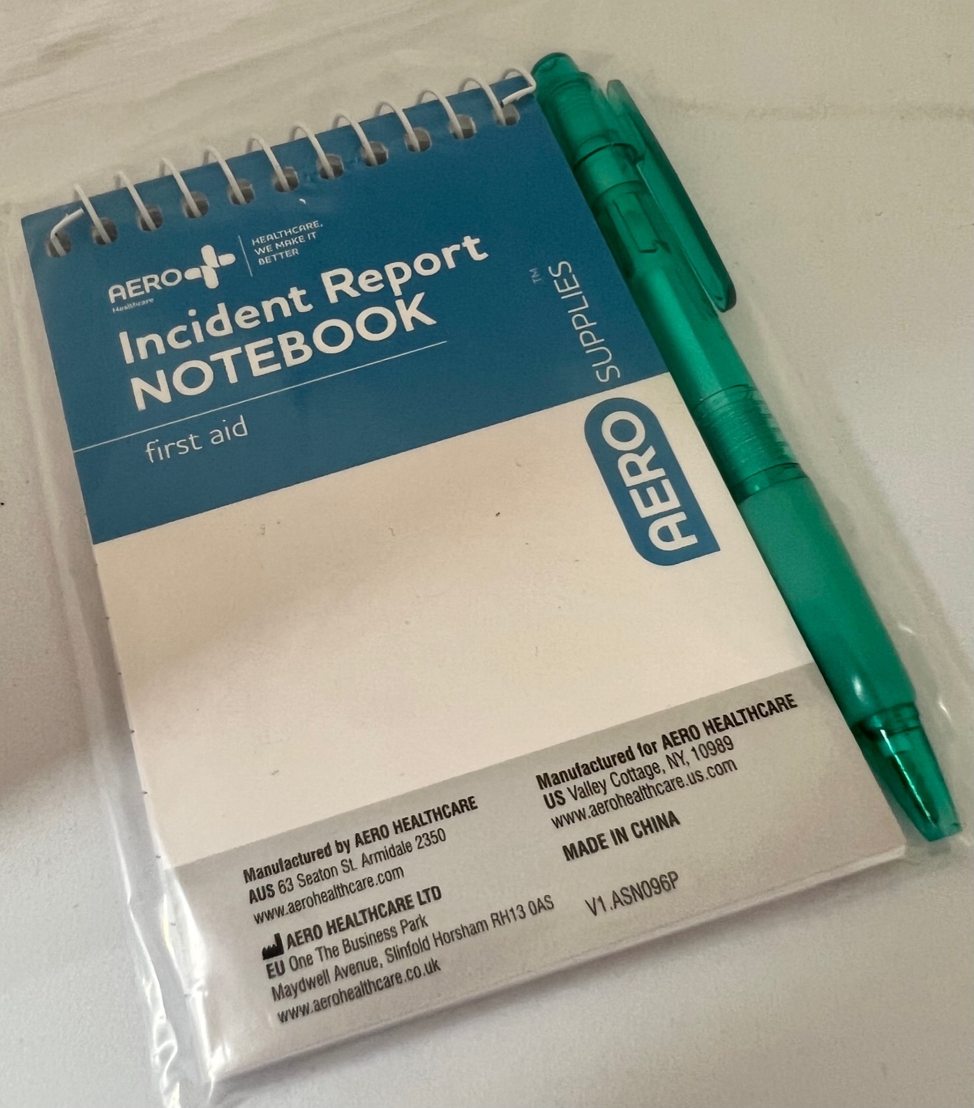 NOTEBOOK & PEN FOR First AID Kits > Medical Solution First Aid