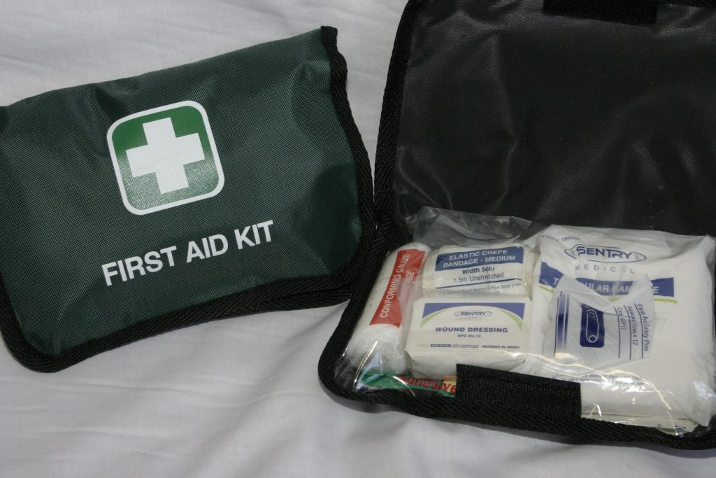 SMALL CAR FIRST AID KIT- NYLON POUCH & CONTENTS